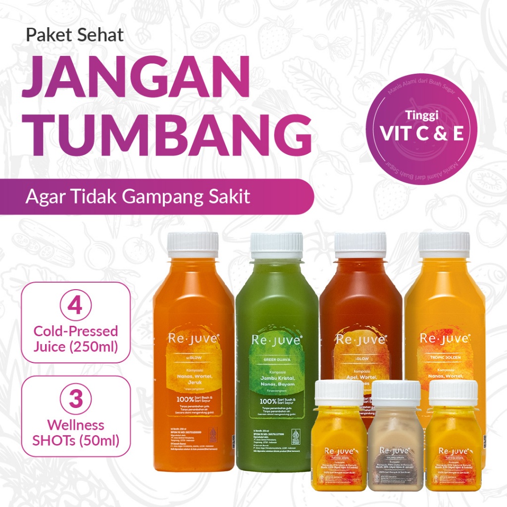 Jual Re.juve Jkt - Paket Jangan Tumbang | Cold Pressed Juice / Jus ...