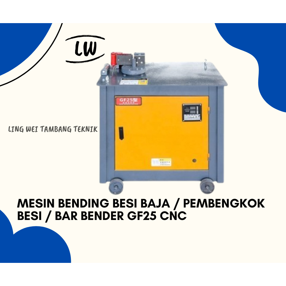 Jual MESIN BENDING BESI BAJA / PEMBENGKOK BESI / BAR BENDER GF25 CNC ...