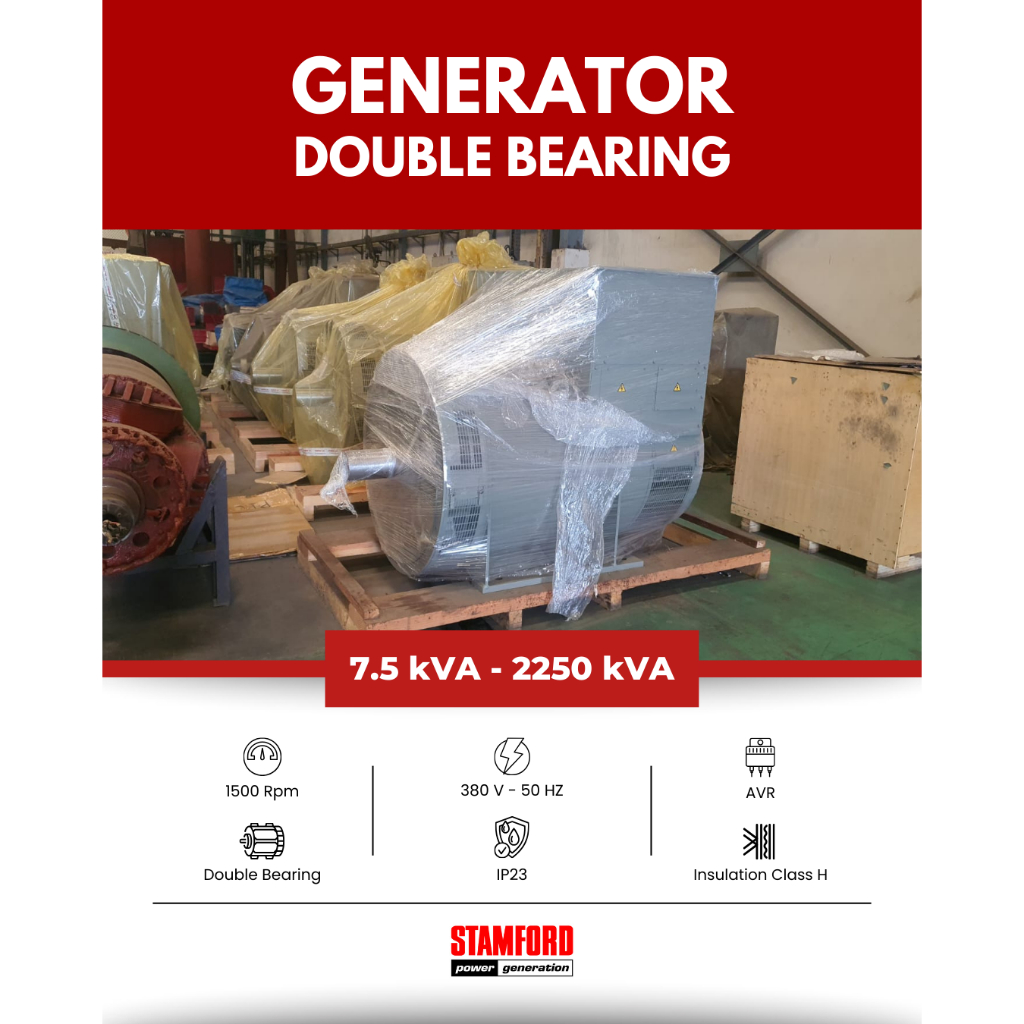 Jual Alternator Genset Stamford 600 kVA Double Bearing 480 kW 380 Volt ...