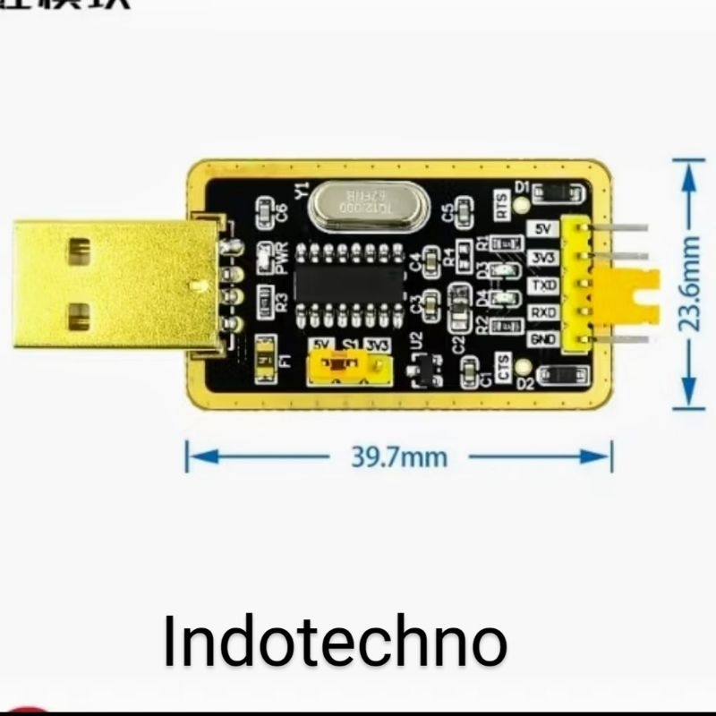 Jual USB port to ttl ch340g ch340 rs232 | Shopee Indonesia