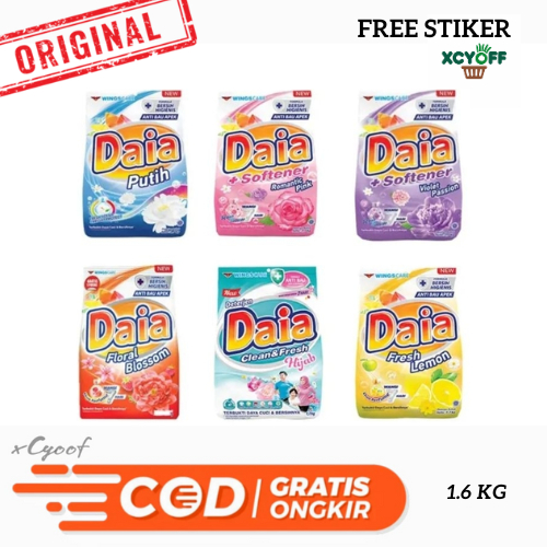 Jual Deterjen Bubuk Daia 1.5 KG – Putih, Softener, Lemon, Hijab ...
