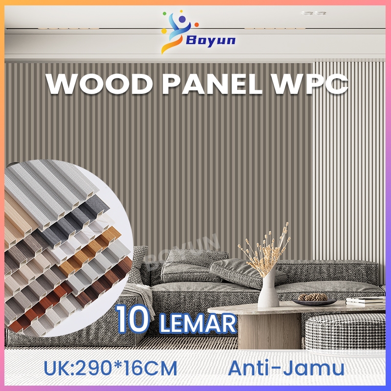 Jual 10Pcs Wall Panel Dinding Kamar Tidur Wall Panel Pvc 2.9 m x 16 cm ...