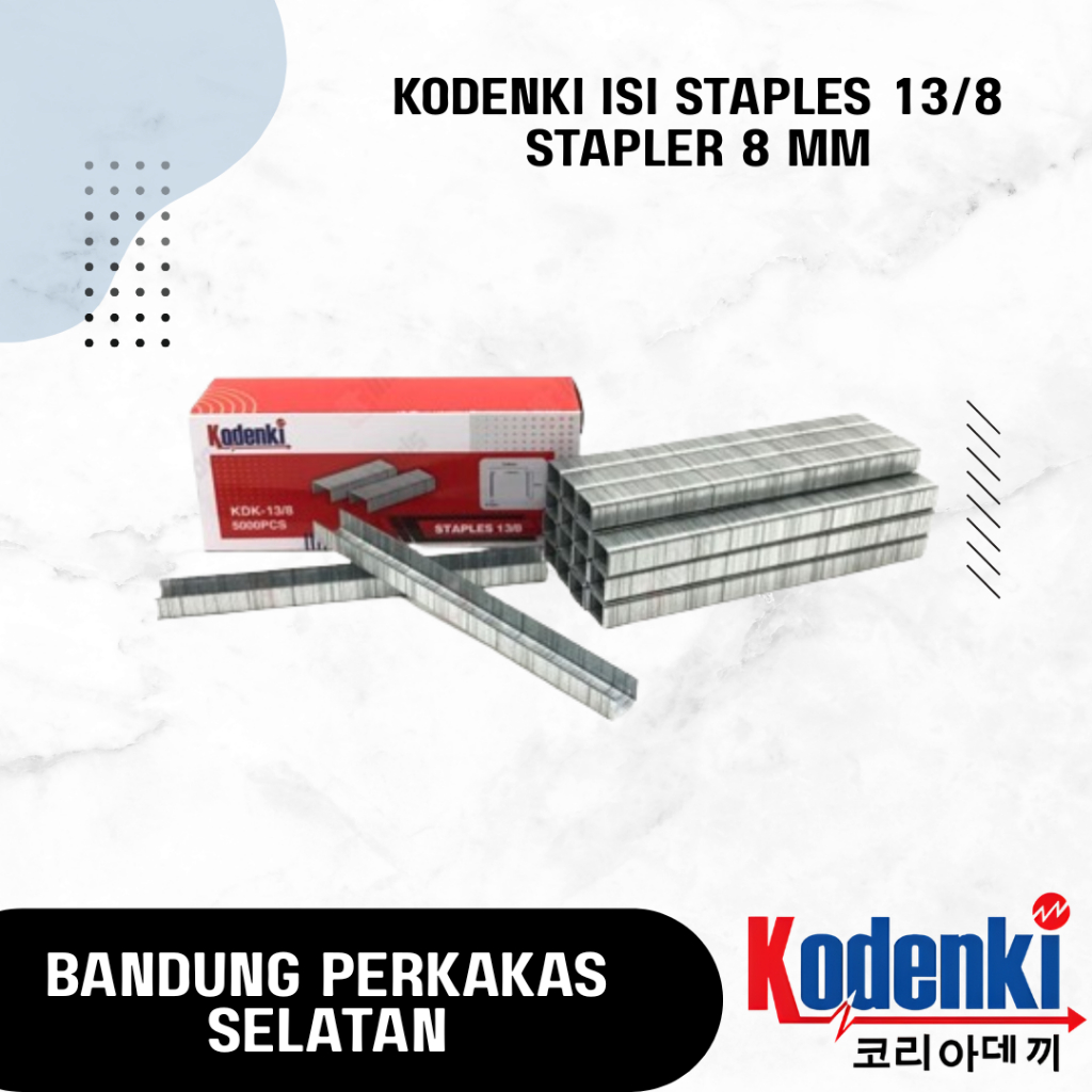 Jual KODENKI Isi Staples 13/8 Stapler 8 mm - Refill Air Stapler Nailer ...