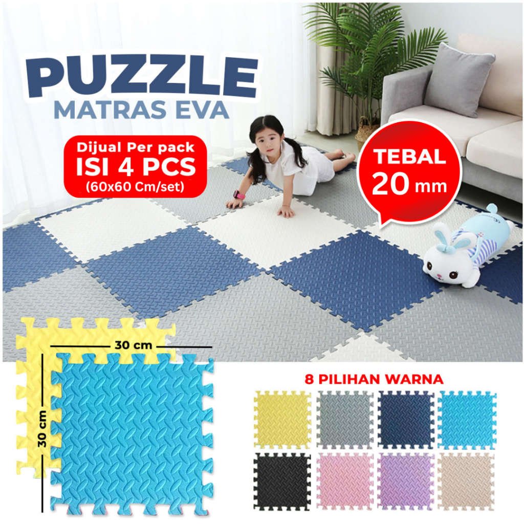 Jual SPEEDS [SNI] Matras Puzzle Evamate Anak 30x30x2cm Isi 4 pcs Karpet ...