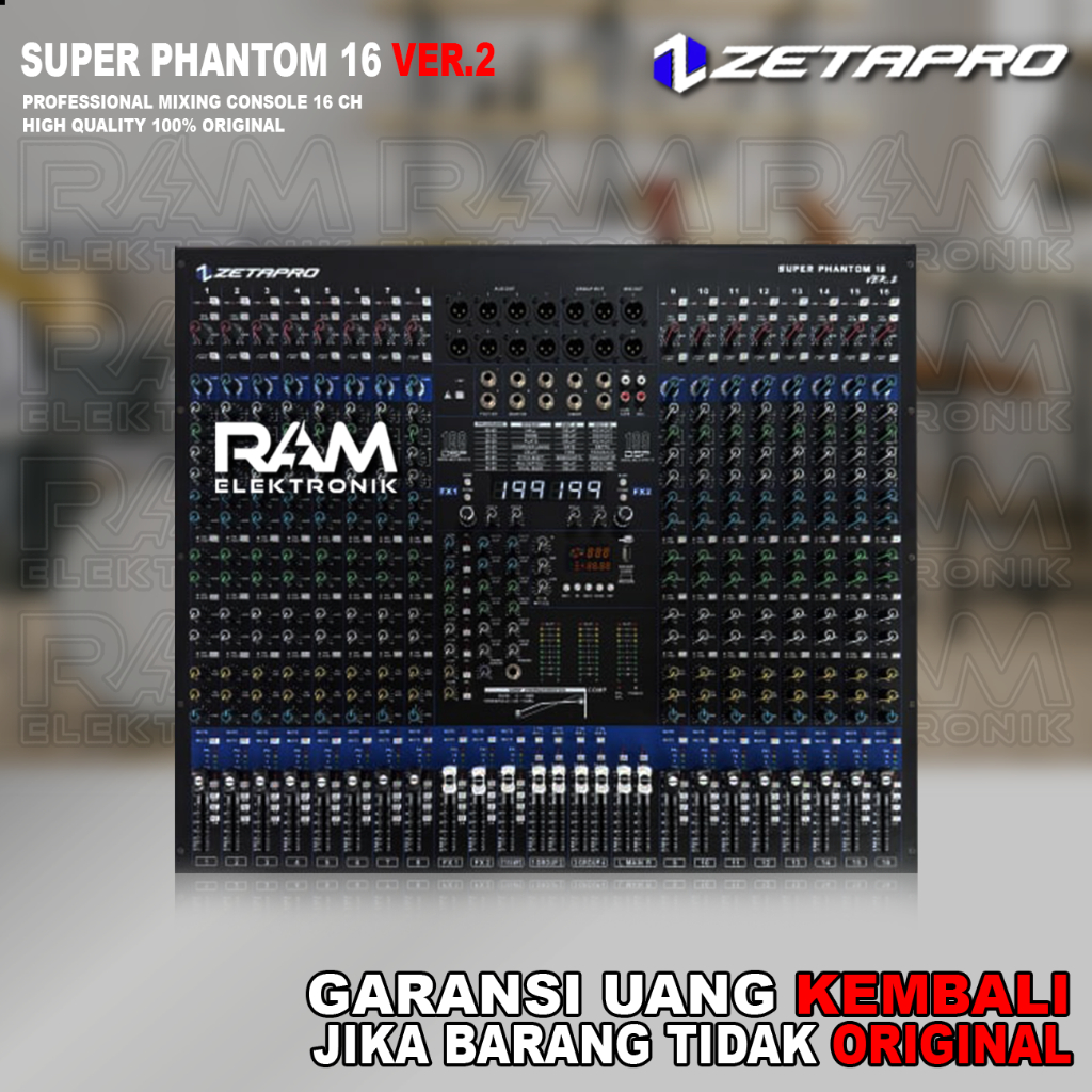 Jual Mixer 16 Channel ZETAPRO SUPER PHANTOM 16 VER.2 | VER 2 Double Effect Original | Shopee ...