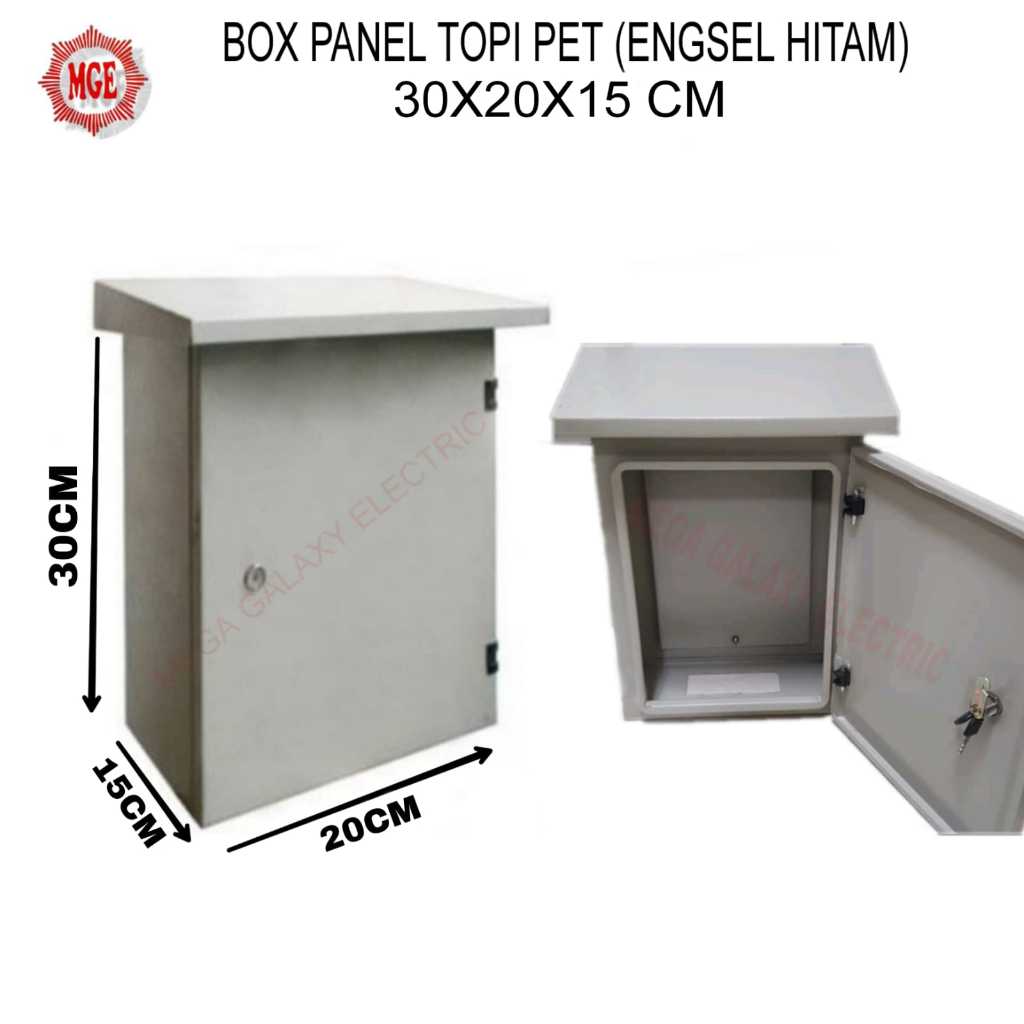 Jual Box Panel Topi Engsel Hitam 30x15x20cm Box Panel Topi Outdoor ...