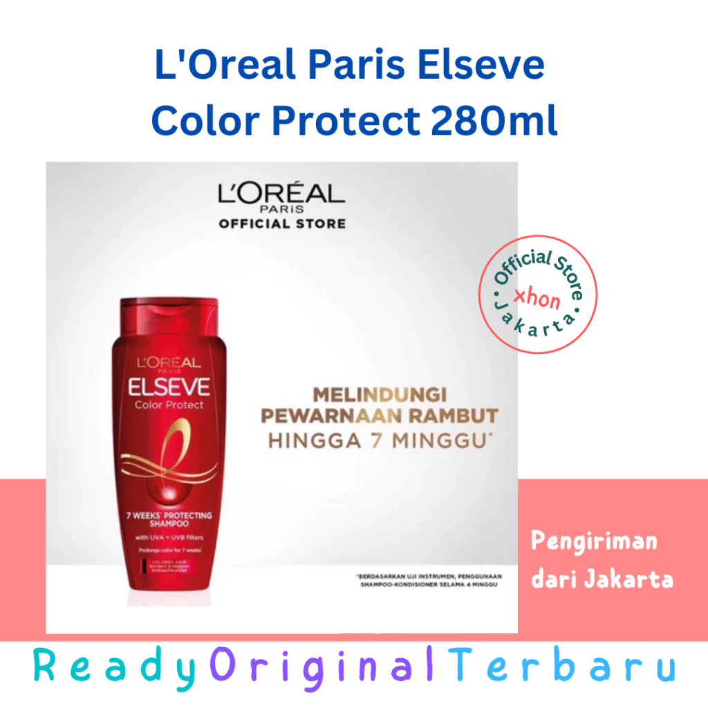 Jual [ORIGINAL] L'Oreal Paris Elseve Color Protect 280 ml | 7 Weeks ...