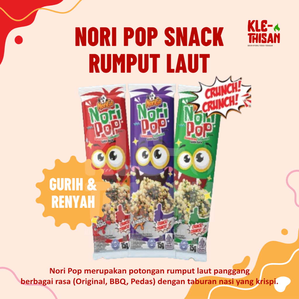 Jual Nori Pop Seaweed Roll With Rumput Rice Panggang Seasoned Vehicle ...
