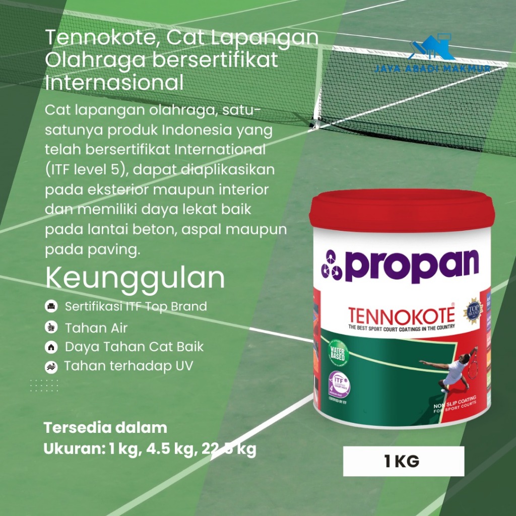 Jual Propan Tennokote TNK-1000 1 kg / Cat Lapangan Olahraga / Warna ...