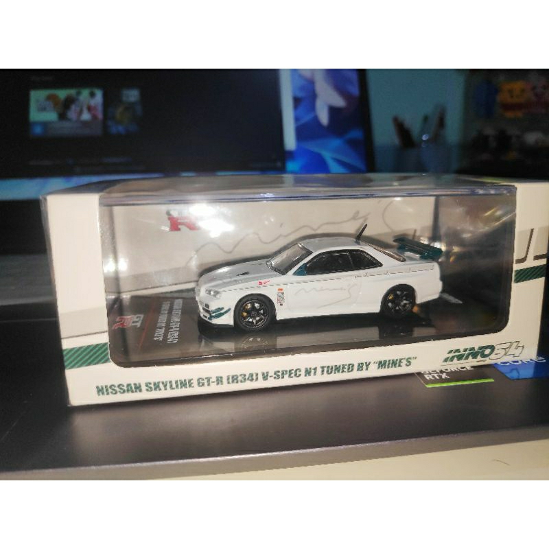 Jual Inno64 Nissan Skyline GT-R R34 V-Spec N1 Mine's | Shopee Indonesia