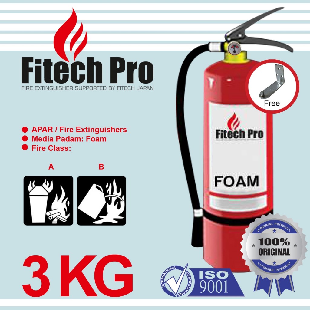 Jual Alat Pemadam Api Ringan Merk FITECH-PRO Tabung isi Foam | Shopee ...