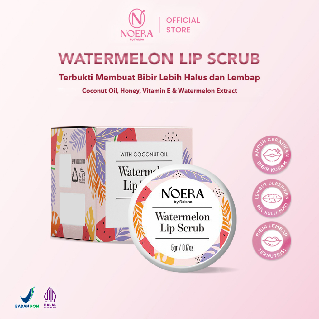 Jual Noera Watermelon Lip Scrub | Scrub Bibir Noera | Scrub Untuk Bibir ...