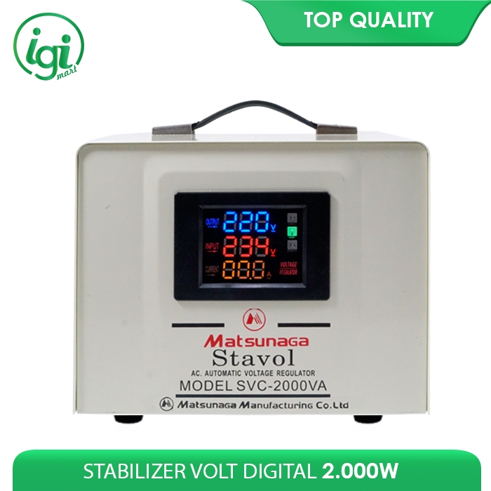 Jual STAVOLT SVC DIGITAL 2000W MATSUNAGA STAVOL STABILIZER LISTRIK ...
