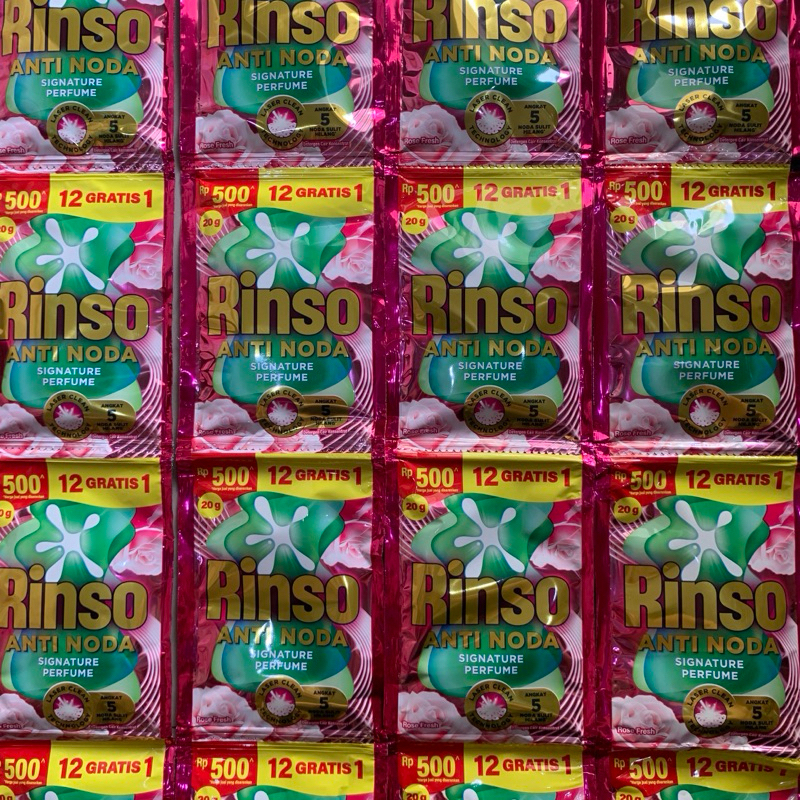 Jual Rinso Cair Sachet PINK isi 52 sachet @20g | Shopee Indonesia