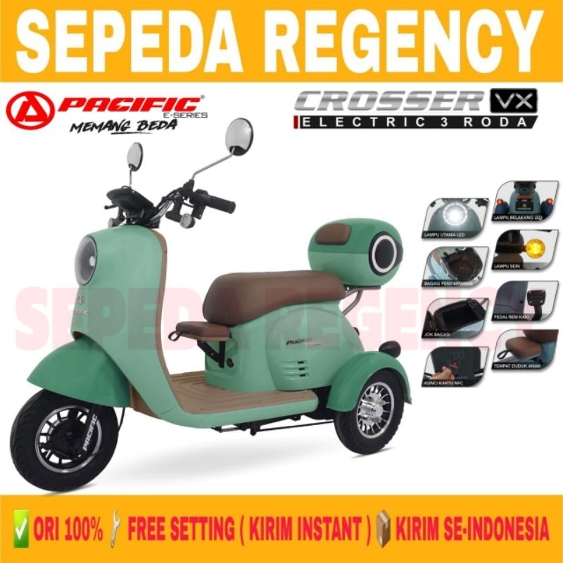 Jual Sepeda Listrik Roda Tiga PACIFIC CROSSER VX Electric Bike Power ...