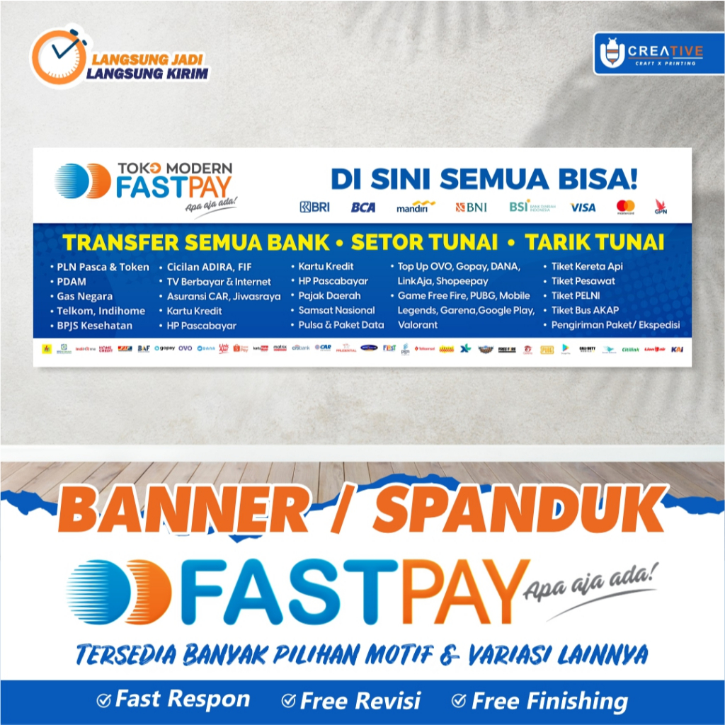 Jual Banner / Spanduk FastPay (Custom Ukuran) | Shopee Indonesia