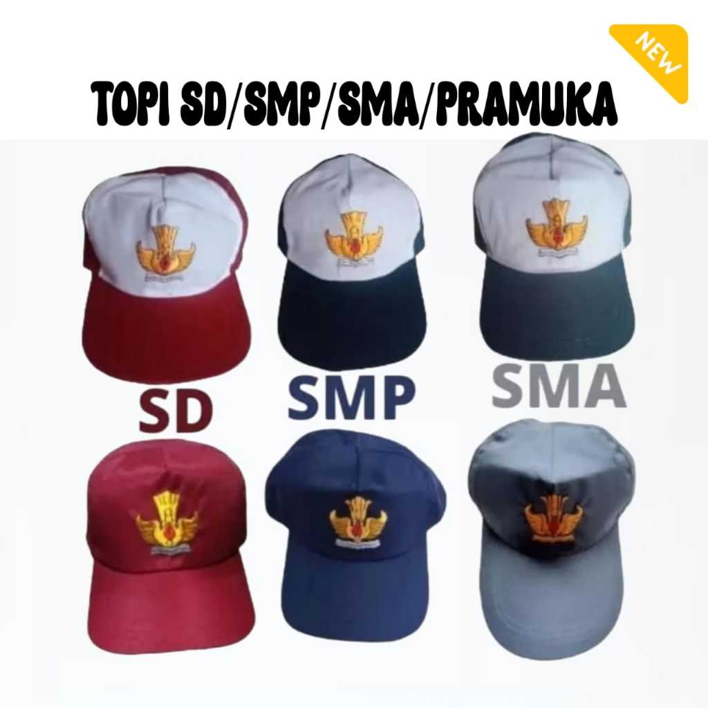 Jual TOPI SD SMP SMA SMK PRAMUKA - ATRIBUT SERAGAM SEKOLAH GROSIR ...