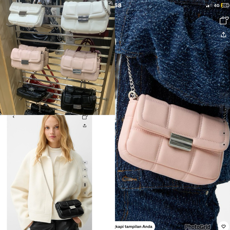 Jual New bershka croco slingbag bag putih terbaru putih dan hitam ...