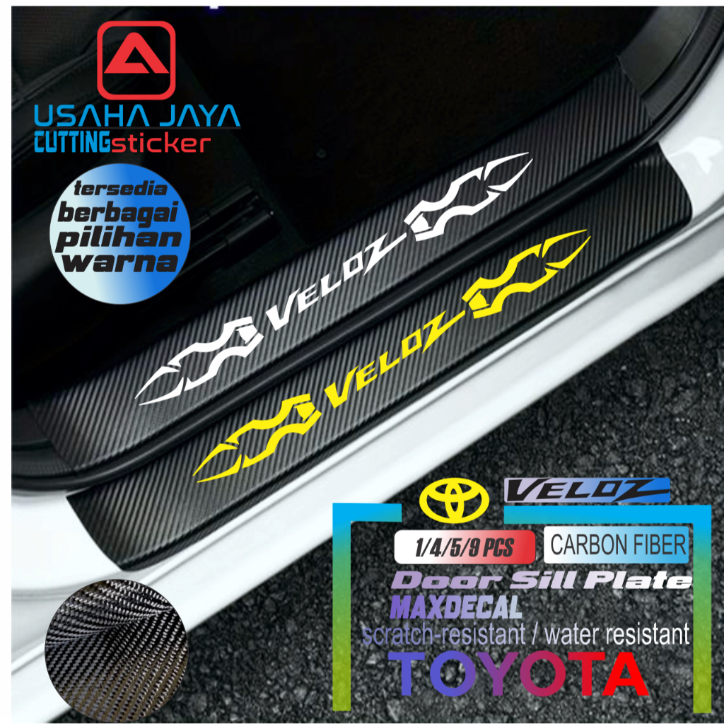 Jual Stiker carbon VELOZ , cutting sticker pelindung pintu mobil dari ...
