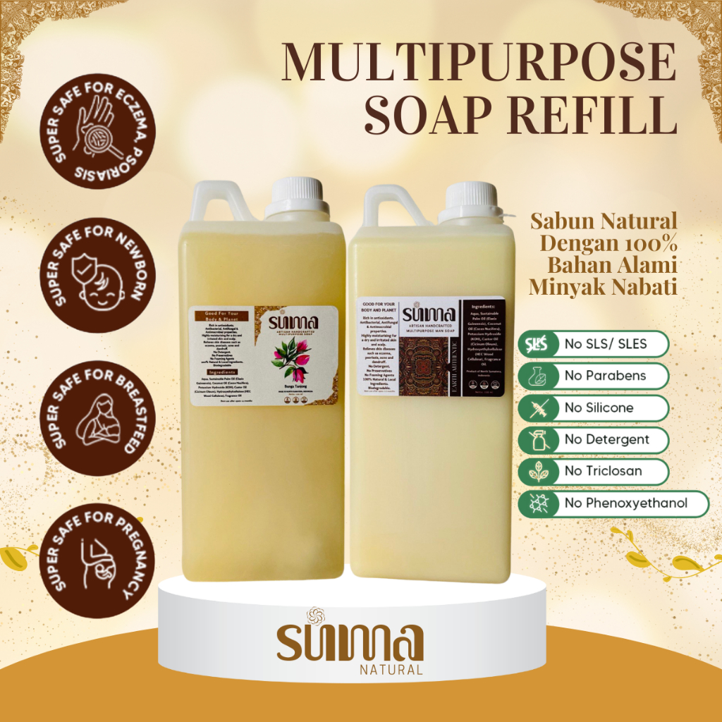 Jual Suma Natural Multipurpose Soap - REFILL | Sabun Jerawat Punggung ...