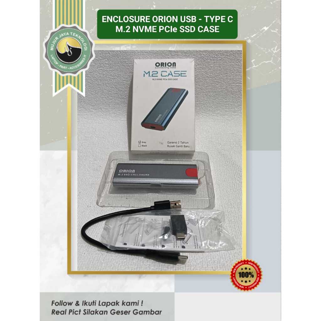 Jual Orion Enclosure Adapter SSD M.2 NVME PCIE External Storage ...