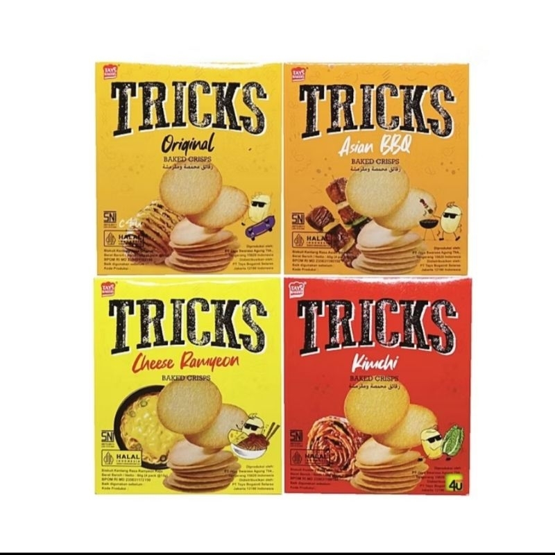 Jual Tricks Biskuit kentang 4X15gr potato baked chips | Shopee Indonesia
