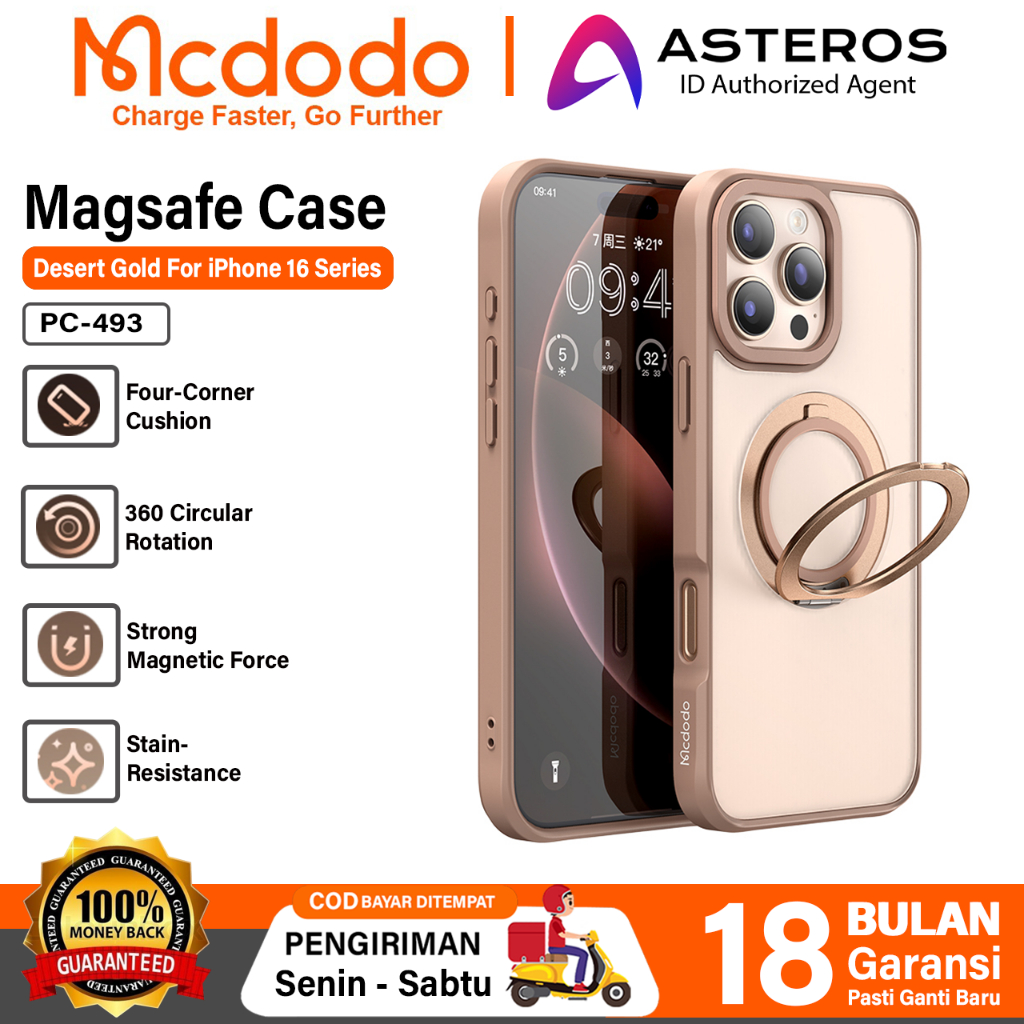 Jual MCDODO Premium Case Magsafe iPhone 16 Pro 16 Pro Max with Ring ...