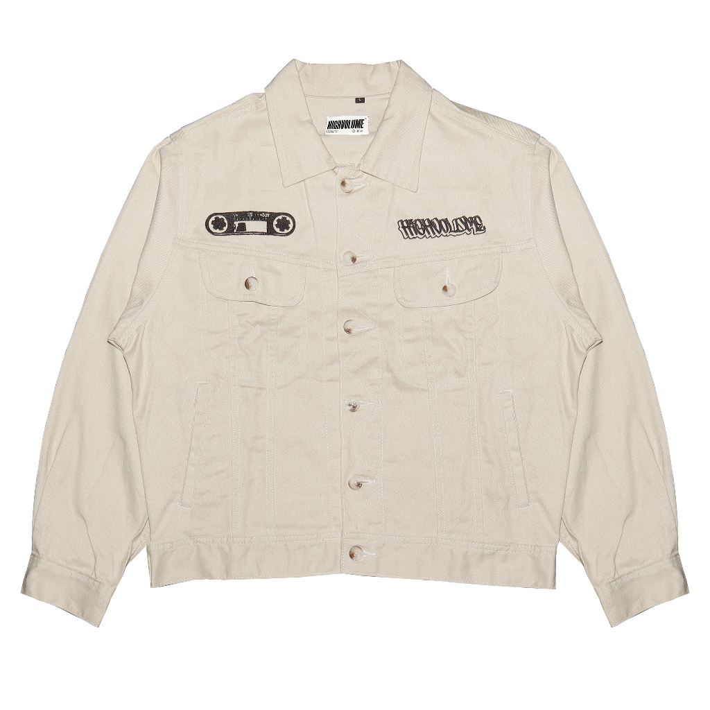 Jual Highvolume Boxy Work Jacket - Cassette - Bwhite | Shopee Indonesia