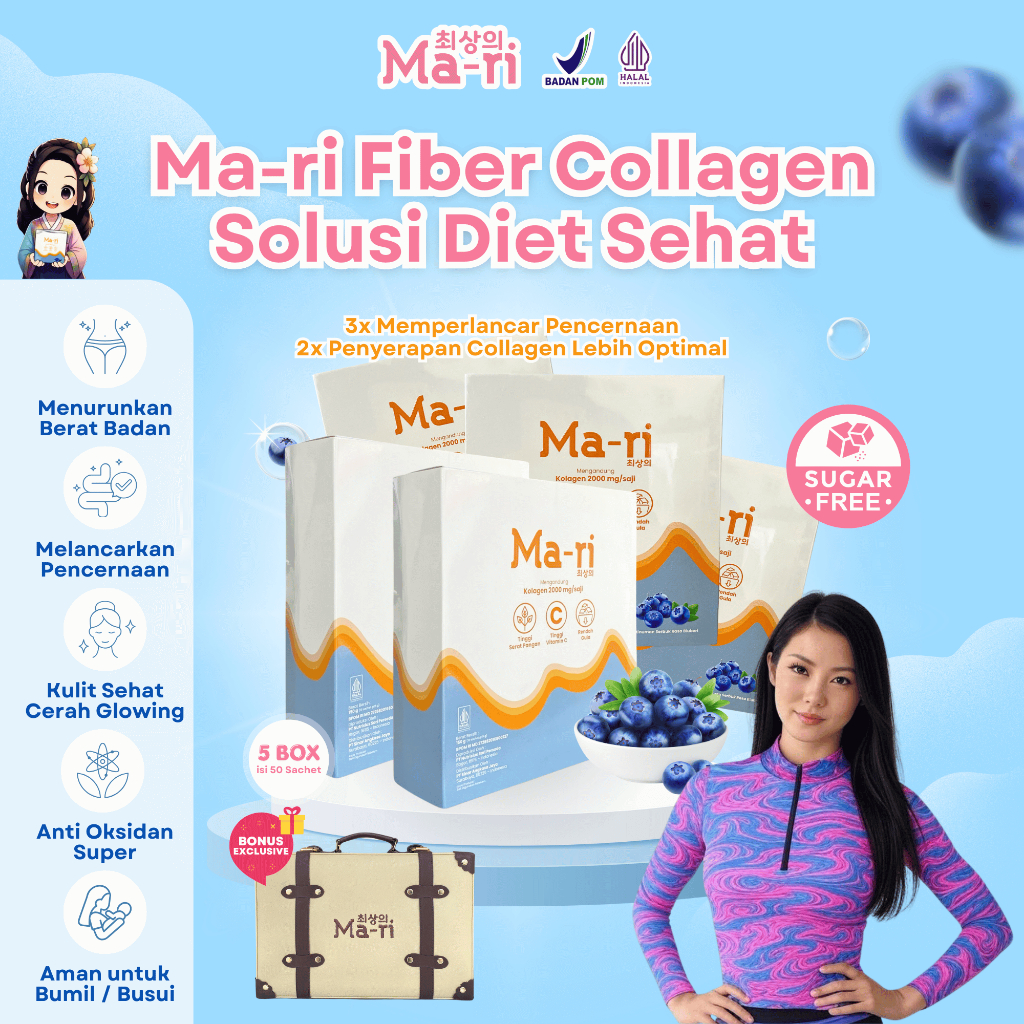 Jual MaRi Minuman Diet Pelangsing Premium BPOM Detox Glowing Alami BB ...