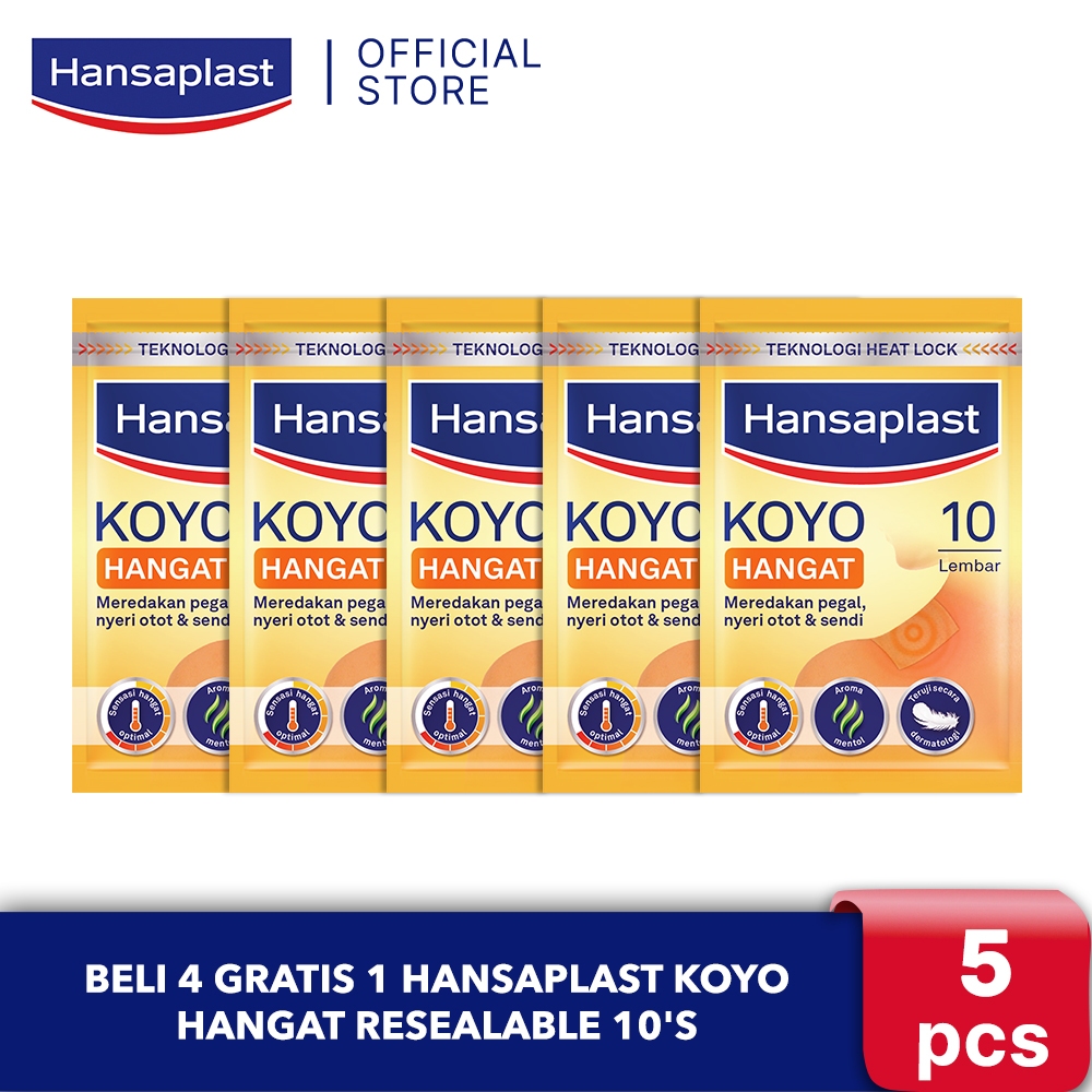 Jual BELI 4 GRATIS 1 HANSAPLAST Koyo Hangat Resealable isi 10 P3K Zip ...
