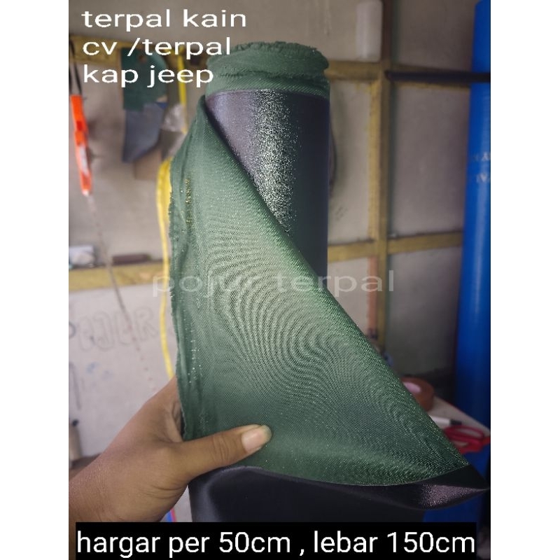 Jual TERPAL KAIN CV/KAIN KAP JEPP KAIN BECAK HARGA PER 50CM | Shopee ...