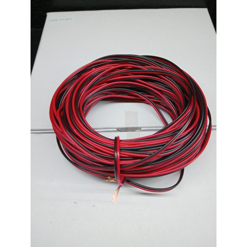 Jual kabel AWG-24 2×18 0,12 panjang 5 meter merah strip hitam | Shopee ...