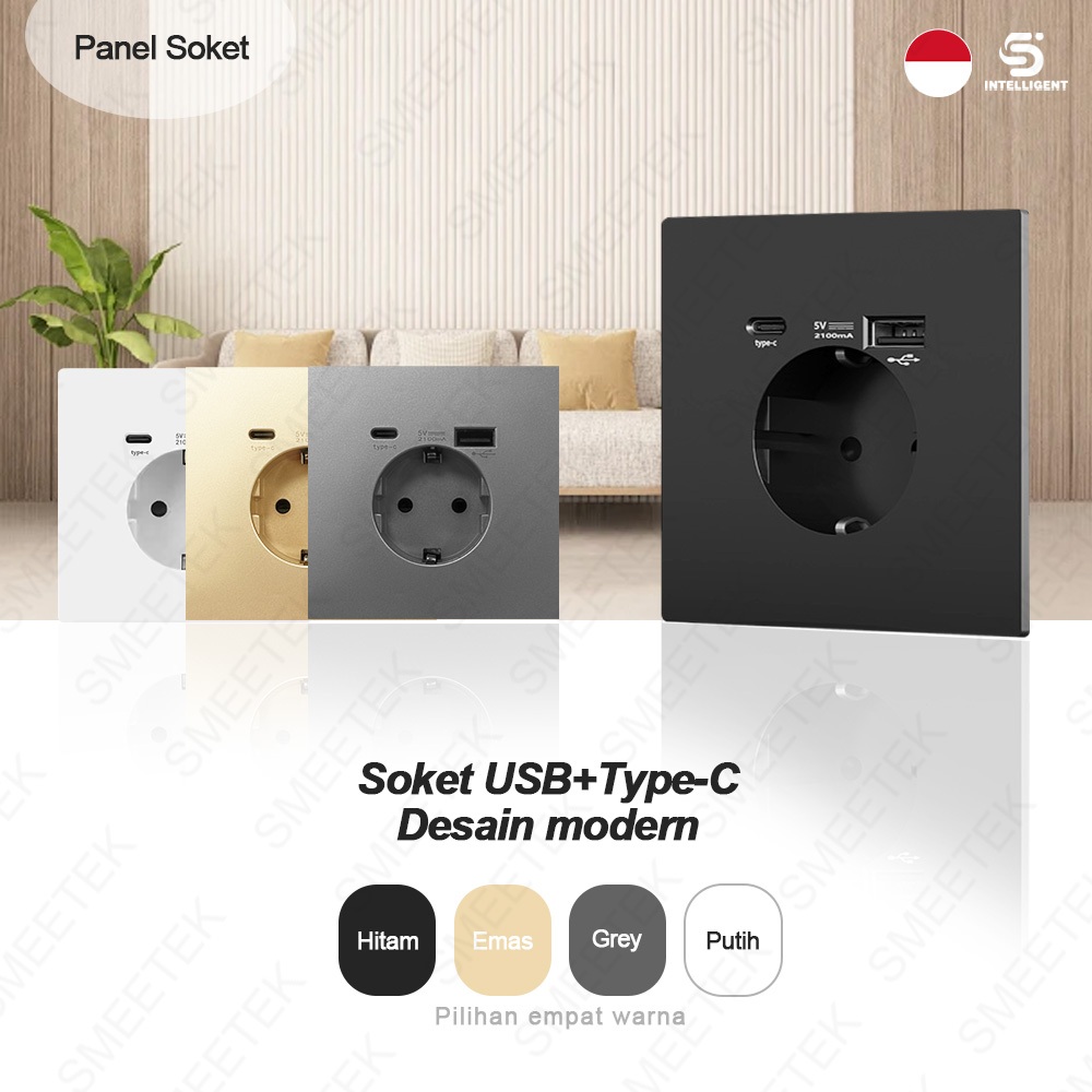 Jual Smeetek Socket Series Mewah Colokan Dinding Listrik - Soket Stop ...