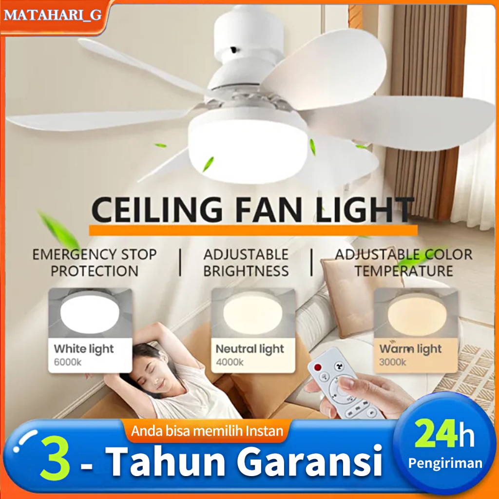 Jual Lampu Kipas LED E27 2-in-1 – 30W/40W, Senyap & Multifungsi untuk ...