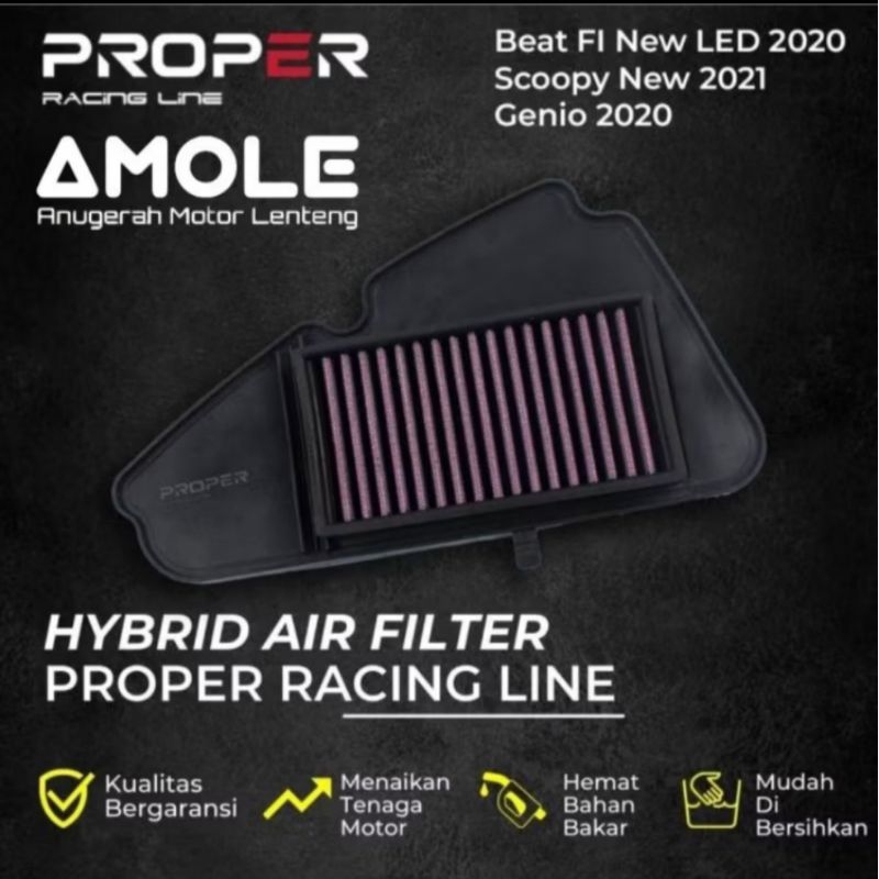 Jual Saringan Filter Udara Racing Proper line Original Honda Beat ...