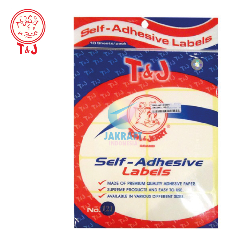 Jual (100 Label) Stiker Tom Jerry No. 121 HVS Putih White / Warna Biru ...