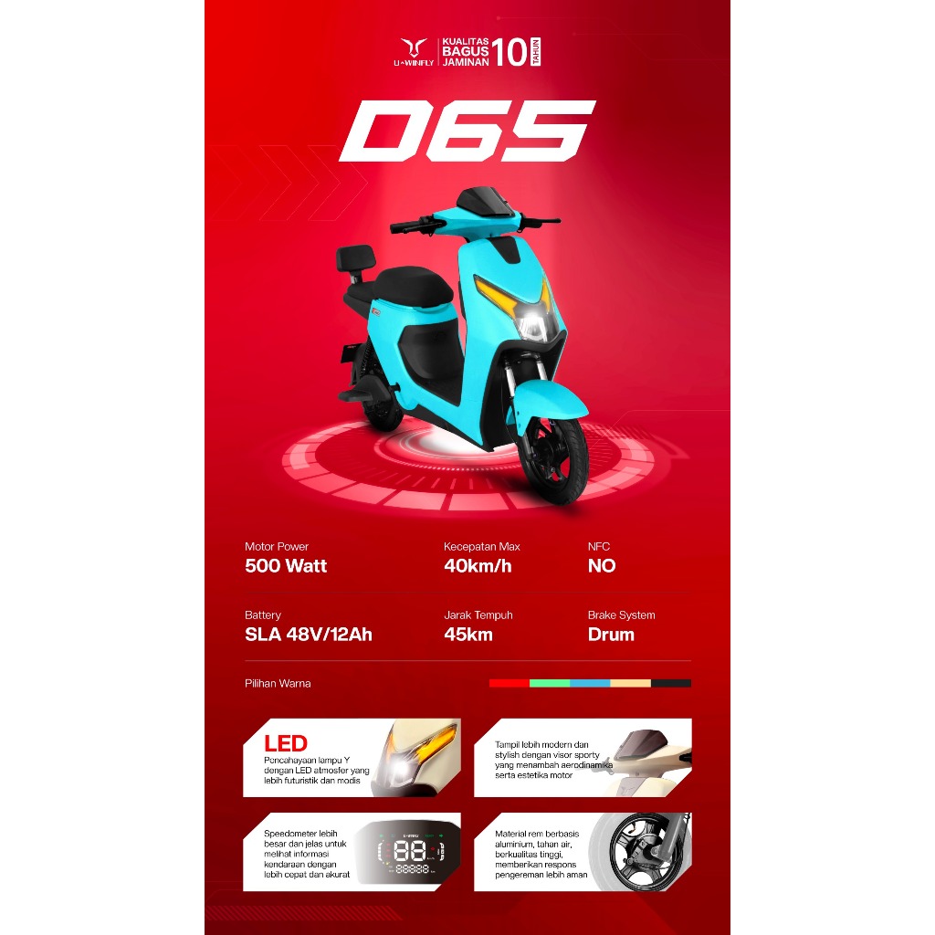 Jual Sepeda Listrik New UWINFLY D65 POWER 600 WATT GARANSI RESMI/D65ADV ...