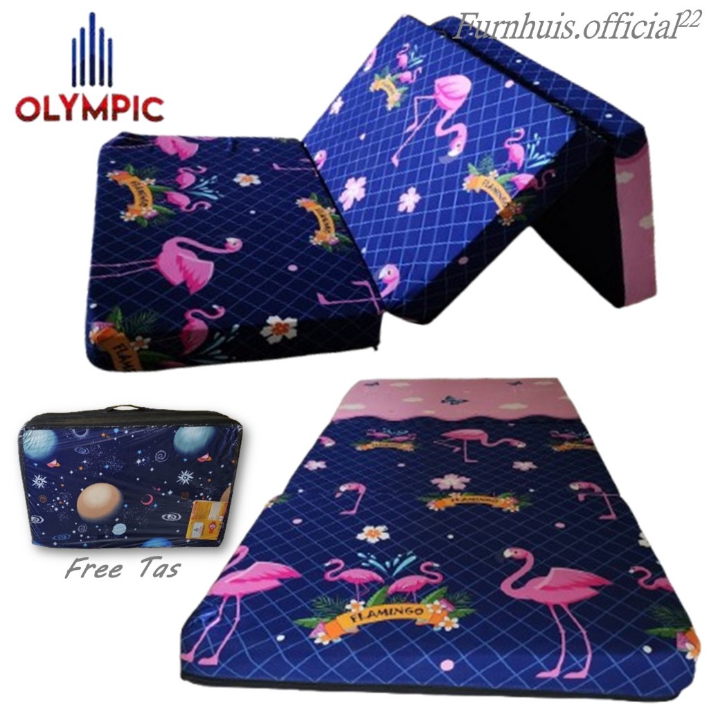Jual Olympic Foam Kasur Busa Lipat 3 Trevel Bed Minimalis Uk 90 x 180 x ...