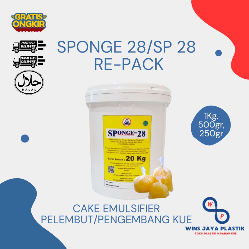 Jual SP28 | Sponge 28 | Re-Pack 1Kg, 500gr, 250gr | Cake Emulsifier ...