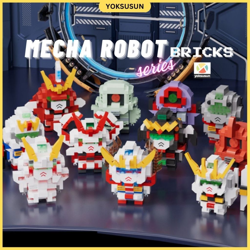 Jual Yoksusun - (NEW!) Micro Brick Block Mecha Robot Collection mainan ...