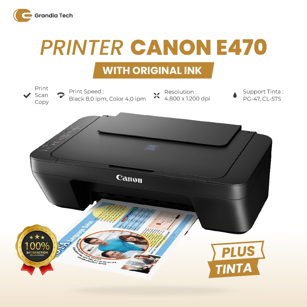 Jual Printer Canon E470 Multi Function All In One dengan Konektivitas ...