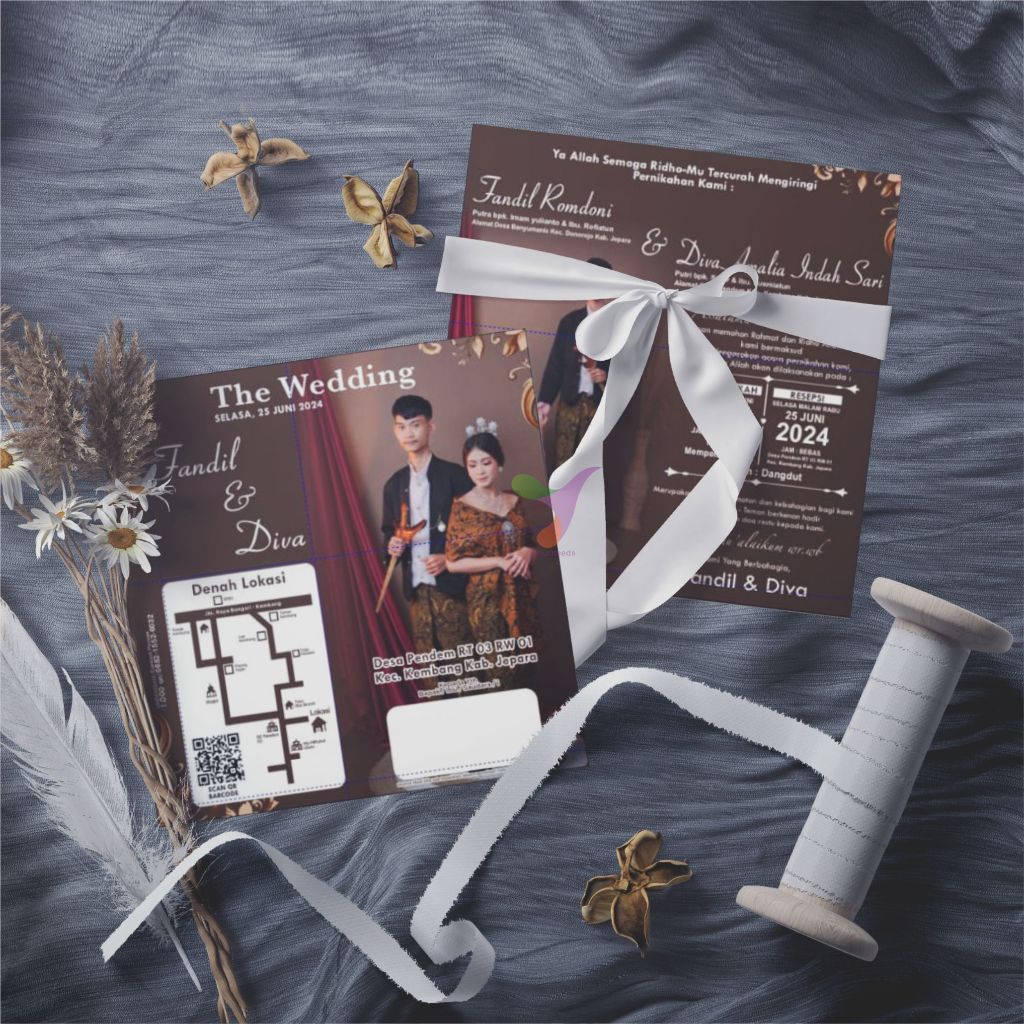 Jual Cetak Undangan Luxury (Free foto,Barcode denah,Pita, Plastik ...