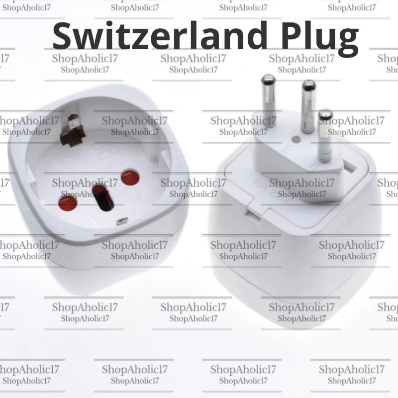 Jual Travel Adapter Switzerland Swiss type J male Plug to Euro EU Plug ...