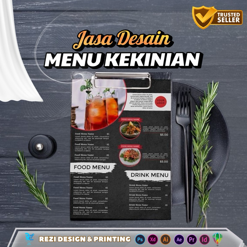 Jual Jasa Desain Menu Makanan & Minuman Menarik dan Kekinian, Desain ...