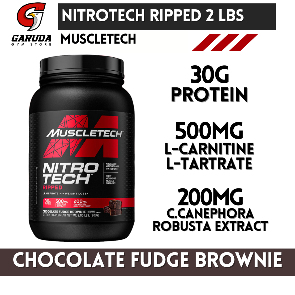 Jual Muscletech Nitrotech Ripped 2 Lbs Ultimate Whey Protein + Muscle ...