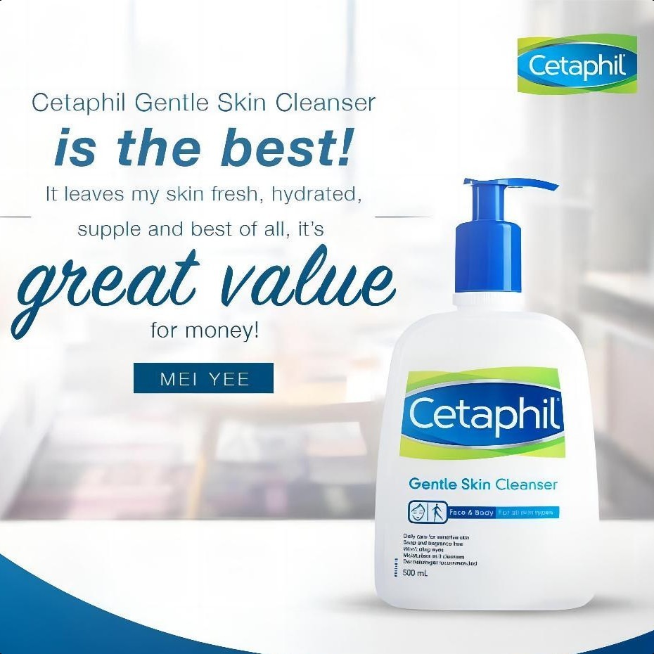Jual Cetaphil Gentle Skin Cleanser 500ml dengan Niacinamide, Glycerin ...