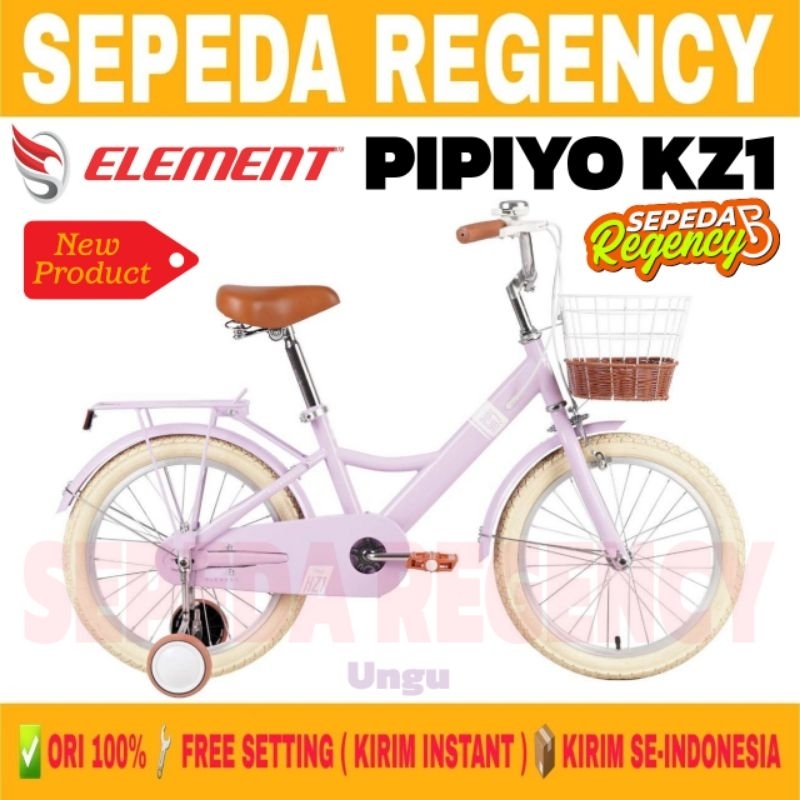 Jual Sepeda Anak Perempuan ELEMENT PIPIYO KZ1 Ukuran 12 16 18 Inch Sepeda Keranjang Sepeda Mini ...