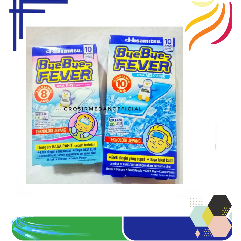 Jual BYE BYE FEVER PLESTER KOMPRES UNTUK ANAK DAN BAYI / Box isi 10 ...