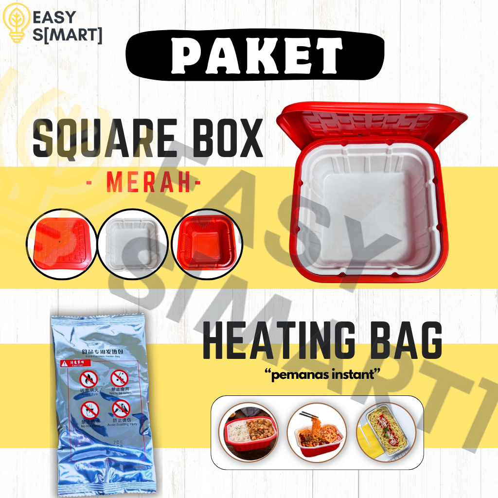 Jual PAKET Self Heating Box KOTAK MERAH+Self Heating Bag Pemanas ...