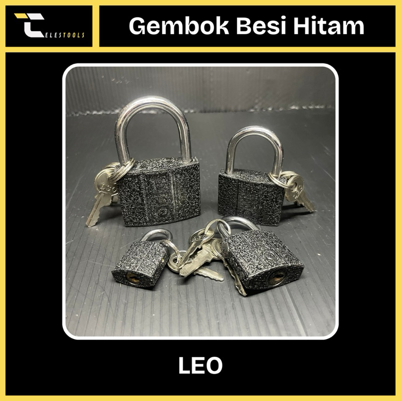 Jual Gembok Besi Hitam LEO 20 30 40 50mm | Shopee Indonesia